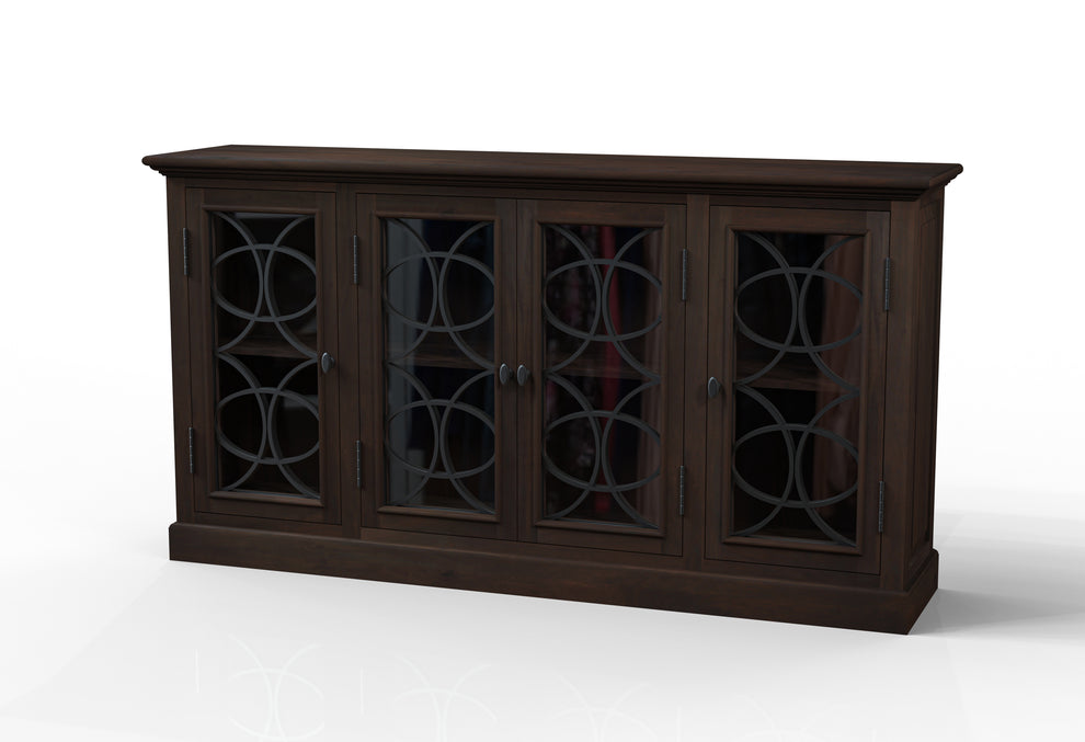 Wilhelm 76" 4 Door Sideboard - Natural + Black – Hickory Lane Furniture