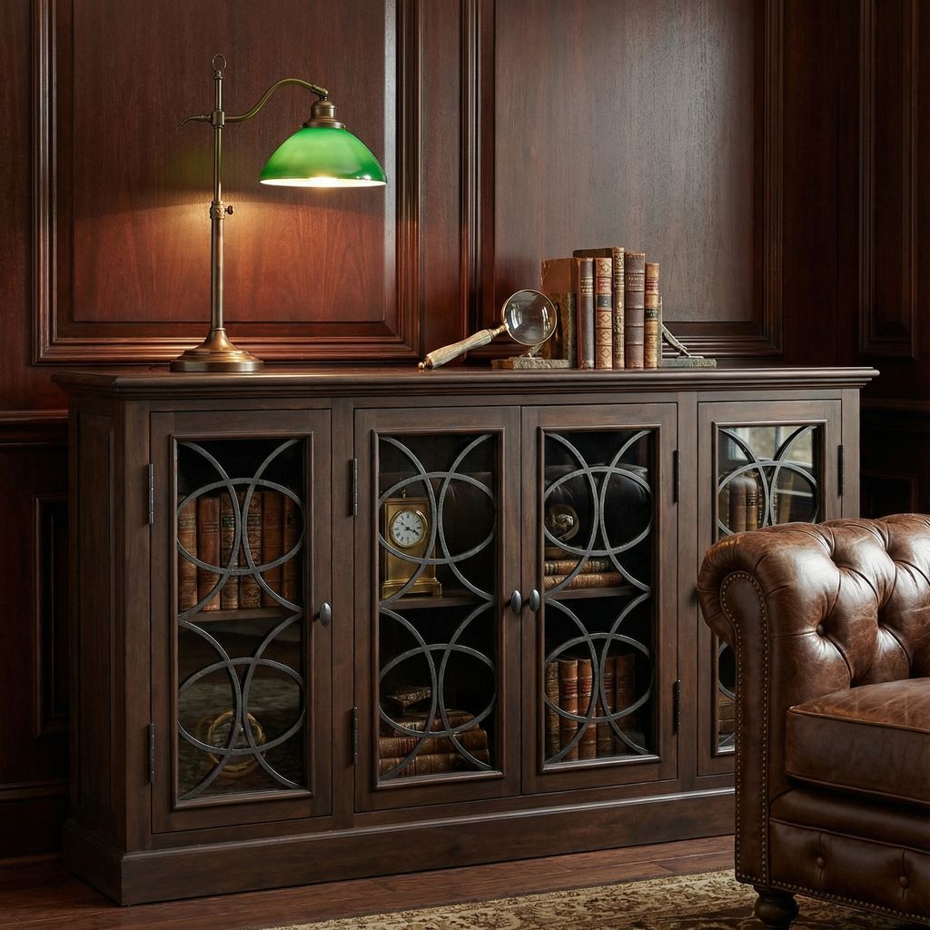 Wilhelm 76" 4 Door Sideboard - Natural + Black – Hickory Lane Furniture